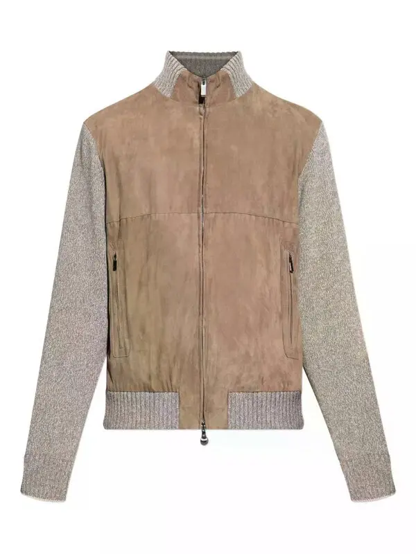 Paul & Shark Suede Wool-paneled Bomber Jacket