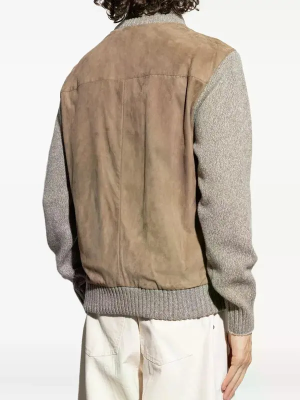 Paul & Shark Suede Wool-paneled Bomber Jacket
