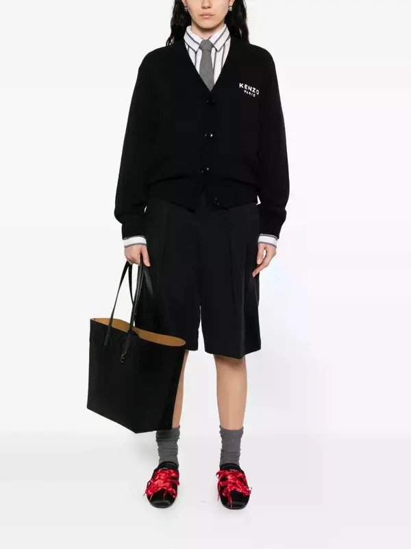 Kenzo Boke Flower Logo-embroidered Button Cardigan