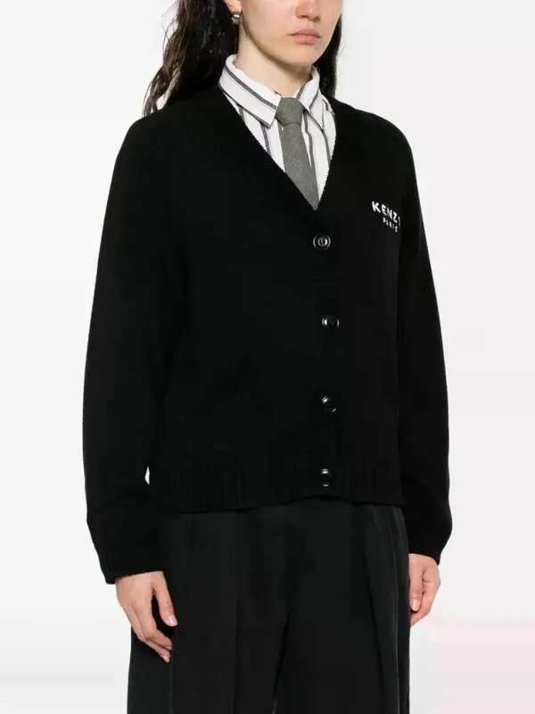 Kenzo Boke Flower Logo-embroidered Button Cardigan