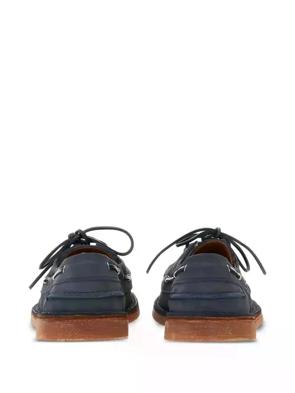 BUTTERO® Leather Lace-up Boat Shoes