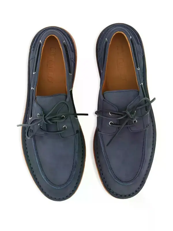 BUTTERO® Leather Lace-up Boat Shoes
