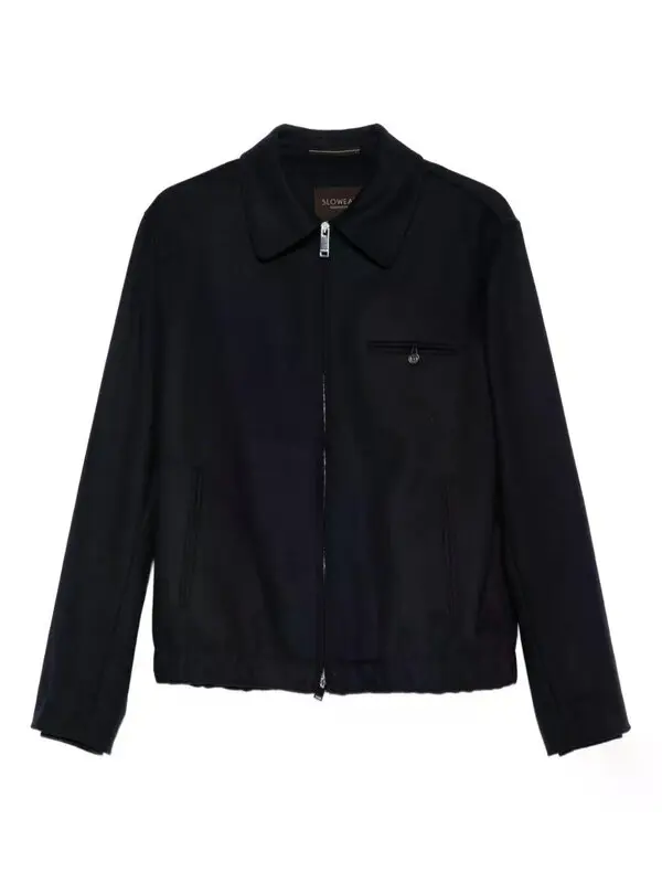 Incotex Zip-up Wool Blend Jacket