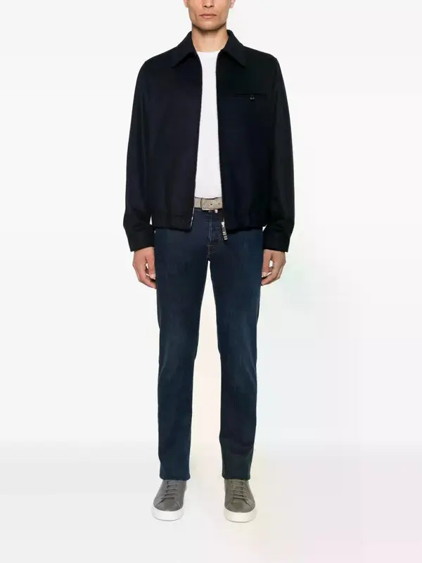Incotex Zip-up Wool Blend Jacket