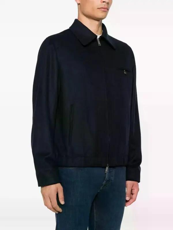 Incotex Zip-up Wool Blend Jacket