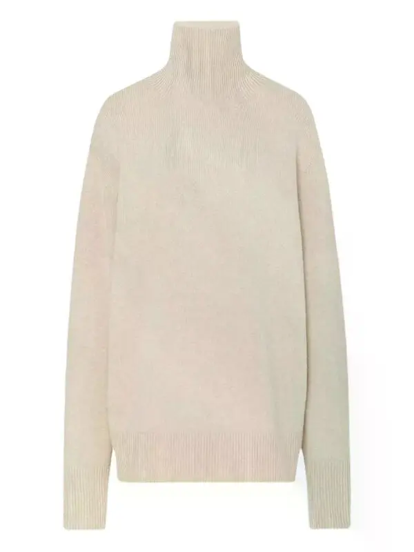 THE ROW High-neck Wool-cashmere Blend Sweater