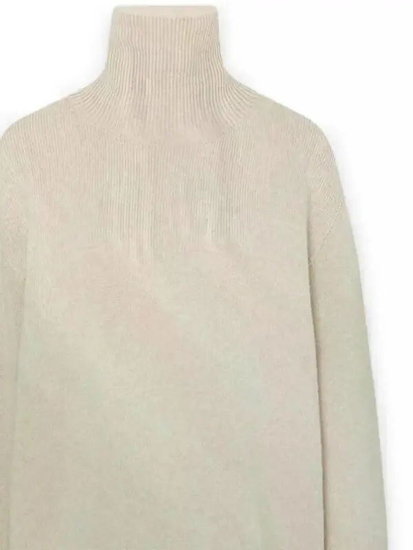 THE ROW High-neck Wool-cashmere Blend Sweater