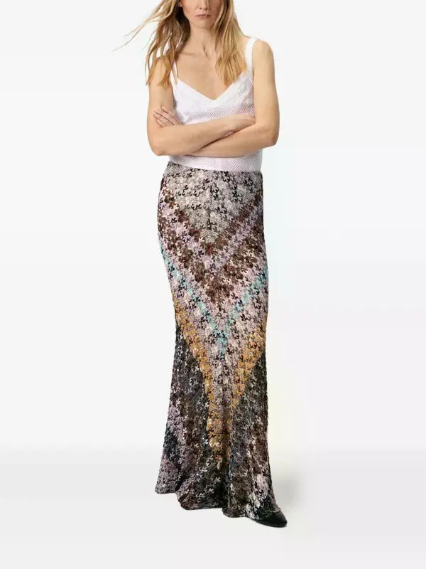 Missoni Zigzag-lace Maxi Skirt