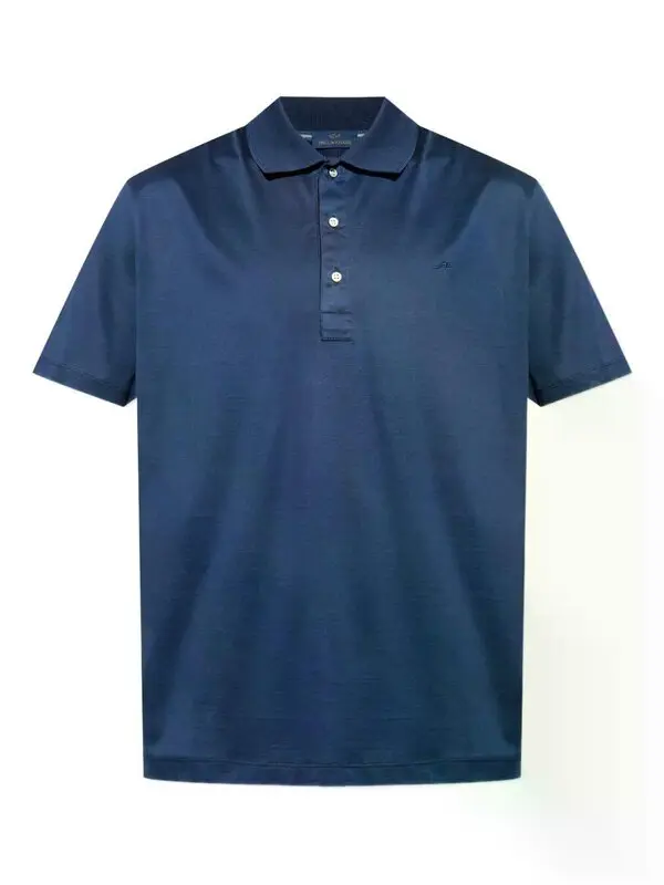 Paul & Shark Logo-embroidered Polo Shirt - Blue