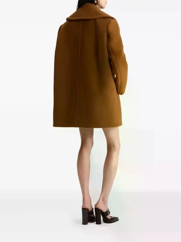 PATOU Double-breasted Buttoned Coat - Brown