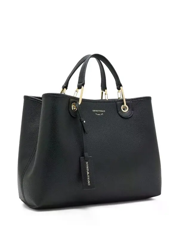 Emporio Armani Grain Leather Tote Bag