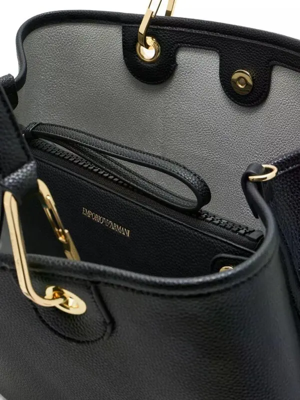 Emporio Armani Grain Leather Tote Bag