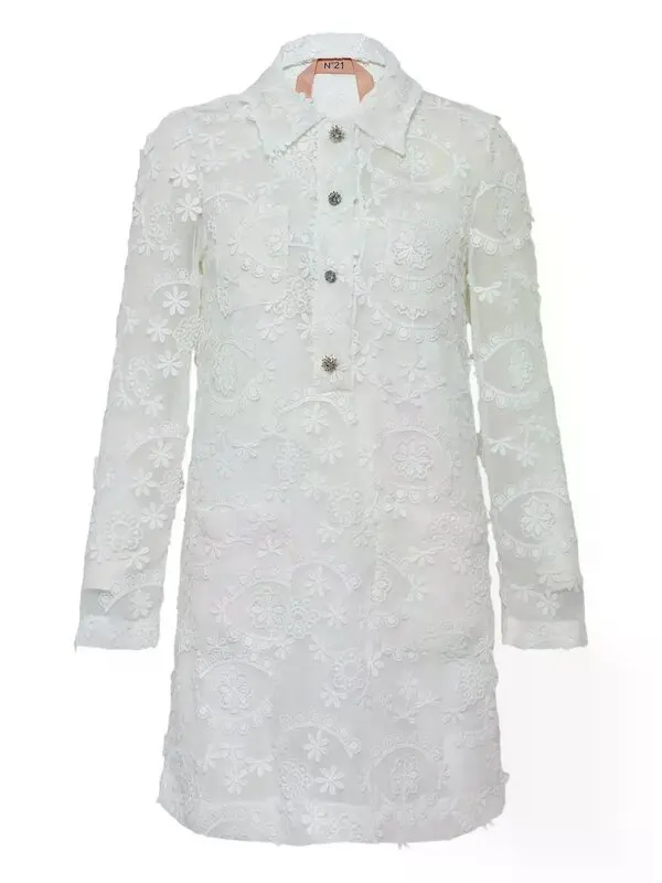 N°21 Floral-embroidered Dress