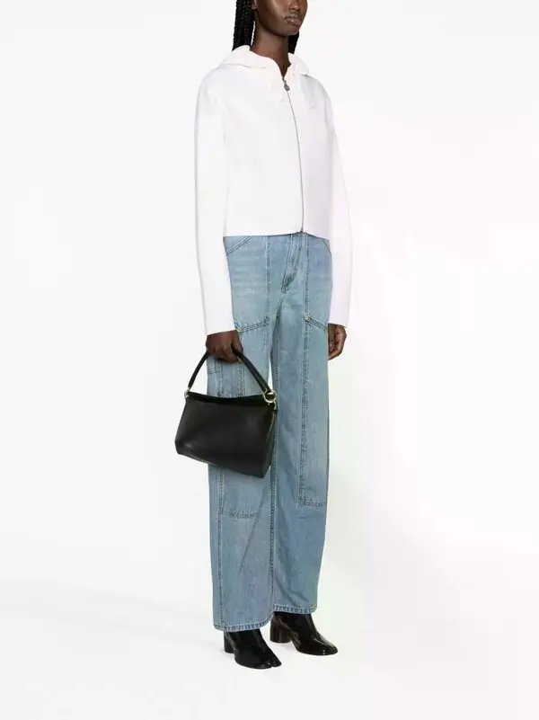 Loewe Cropped Zip-up Hoodie