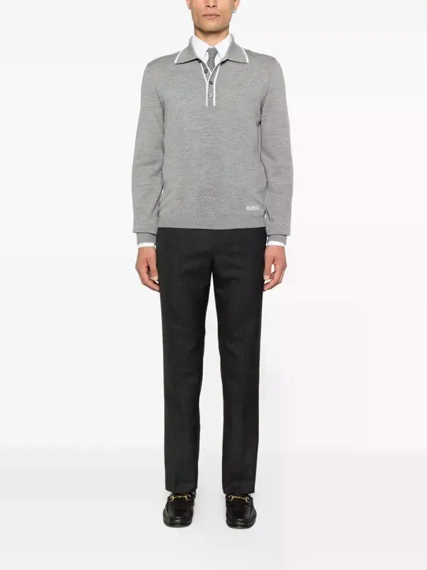 Gucci Perforated Polo Shirt