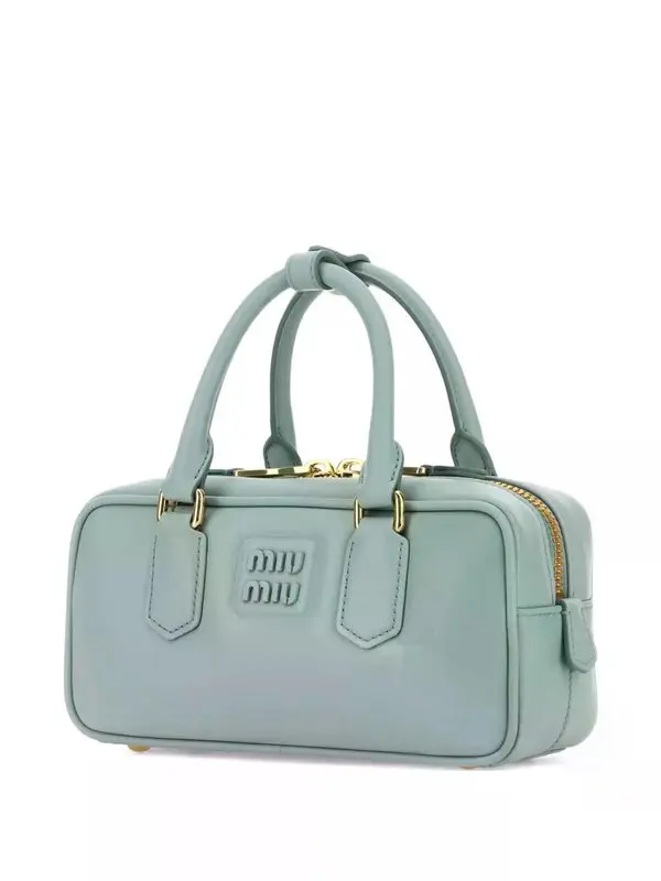 Miu Miu Arcadie Leather Top-handle Tote Bag - Blue
