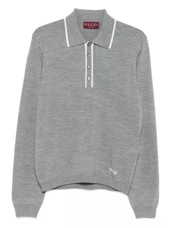 Gucci Perforated Polo Shirt