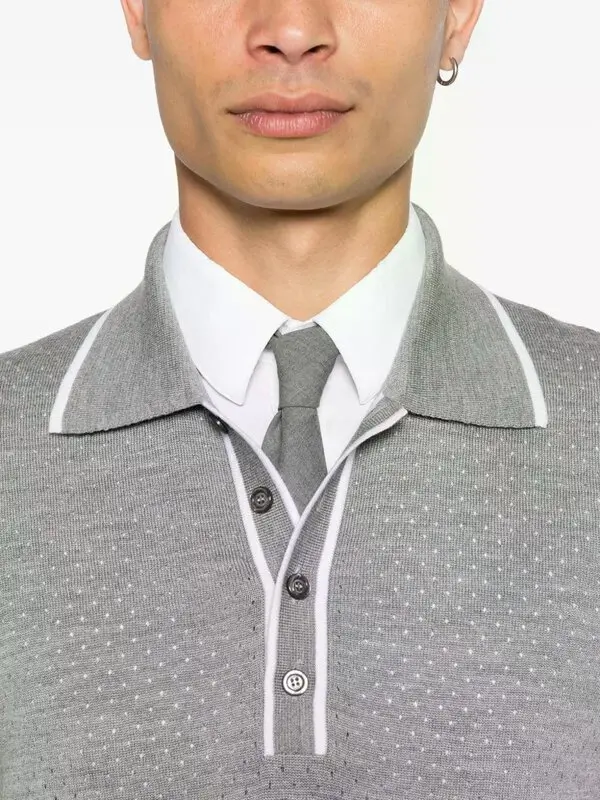Gucci Perforated Polo Shirt