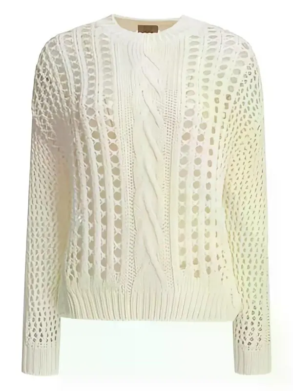 RAKKI Cable-knit Sweater - White