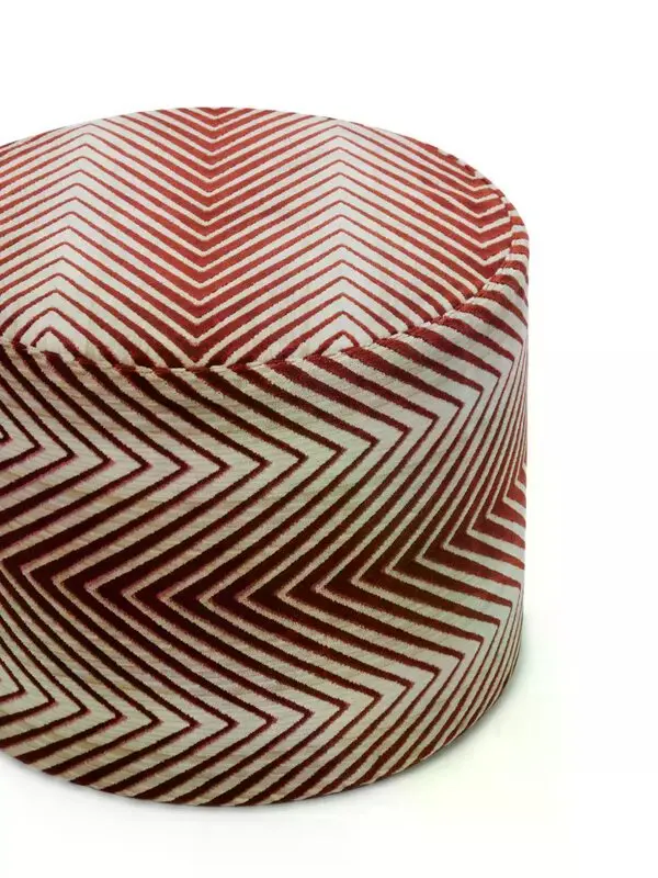 Missoni Ziggy Chevron-pattern Pouffe - Red