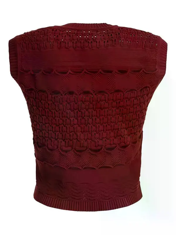 Elie Saab Open-knit Tank Top