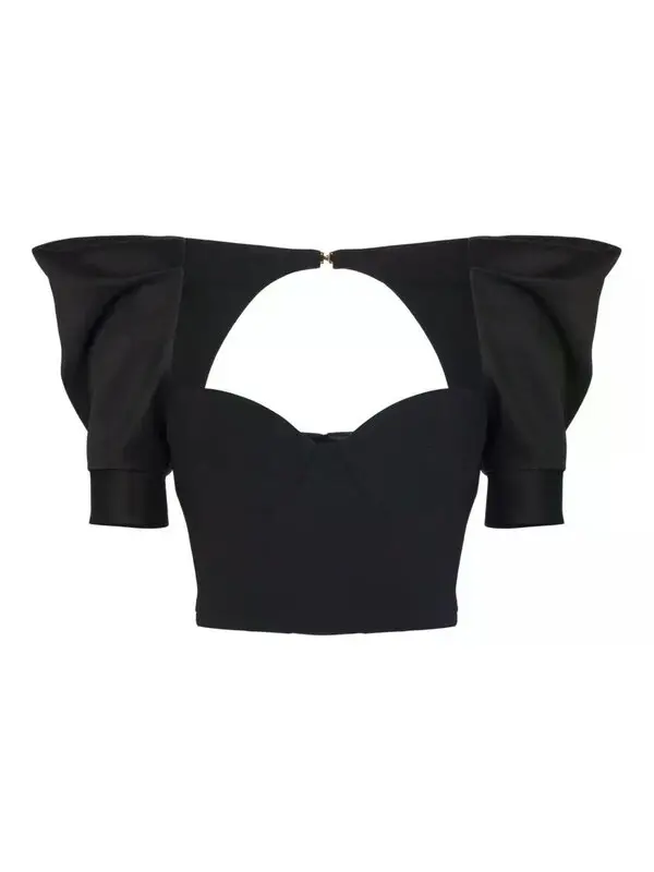 Elisabetta Franchi Puff-sleeve Corset Top