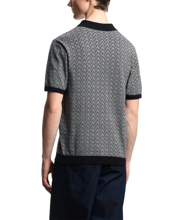 Emporio Armani Chevron Regular Fit Short Sleeve Polo Sweater