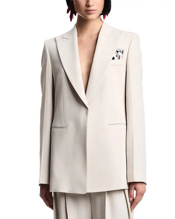 Emporio Armani Enver Satin Blazer - Solid Light
