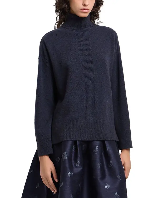 Emporio Armani Wool Turtleneck Sweater - Solid Medium