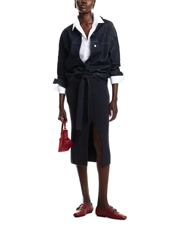 Emporio Armani Dark Denim Rolled-collar Jacket