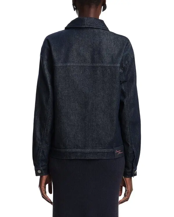 Emporio Armani Dark Denim Rolled-collar Jacket