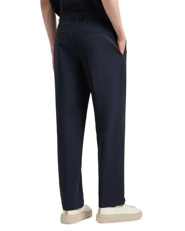 Emporio Armani Regular Fit Textured Stretch Trousers