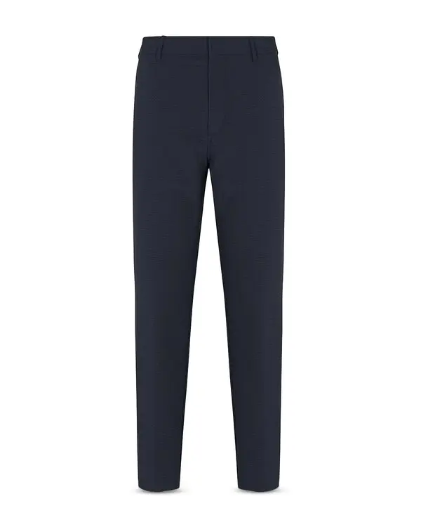 Emporio Armani Regular Fit Textured Stretch Trousers