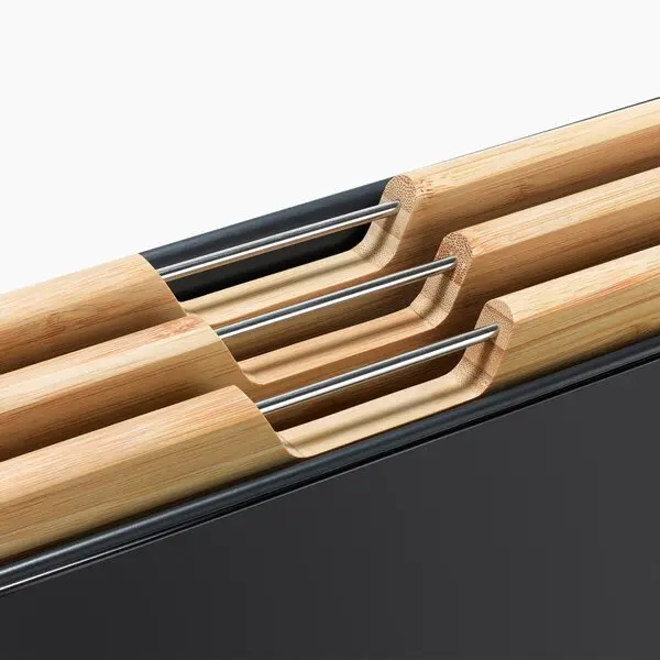 JOSEPH JOSEPH Folio 3 Piece Bamboo Cutting Board Set With Stainless Steel Case
