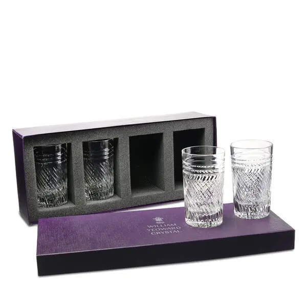 WILLIAM YEOWARD CRYSTAL Jessie Cocktail Tumblers, Boxed Set Of 4