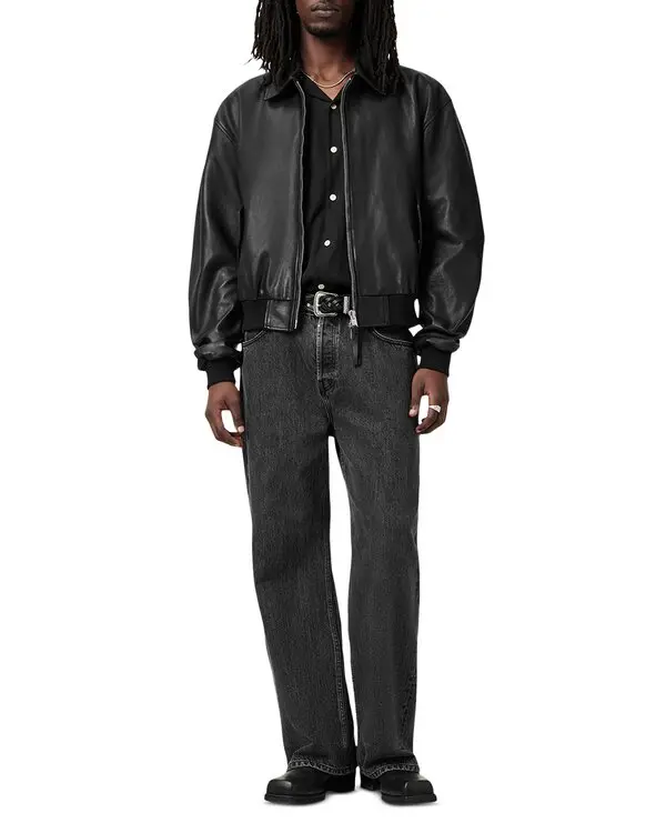 ALLSAINTS Marco Oversized Leather Bomber Jacket