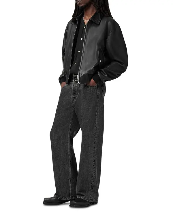 ALLSAINTS Marco Oversized Leather Bomber Jacket