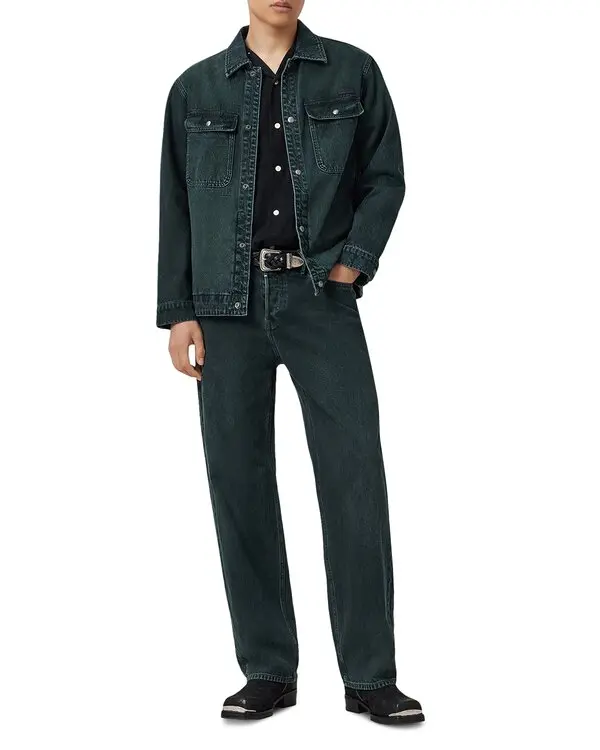 ALLSAINTS Robson Relaxed Fit Short Sleeve Camp Shirt - Black