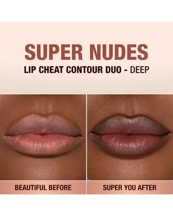 Charlotte Tilbury Super Nudes Lip Cheat Contour Duo Lip Liner - Deep