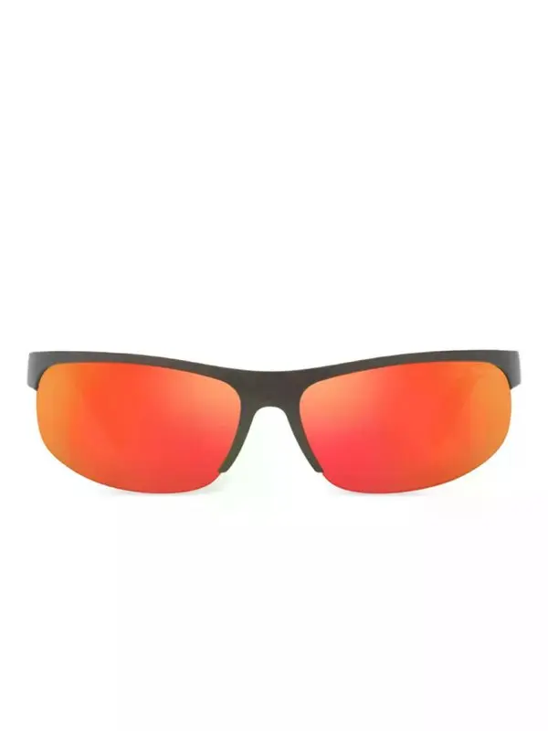 Miu Miu Logo-lettering Sunglasses - Black