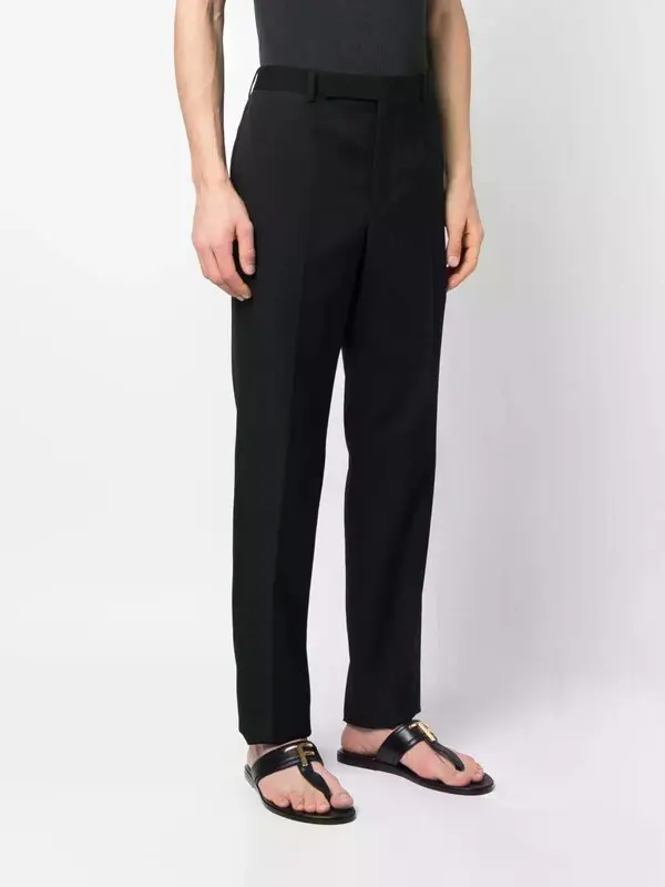 Saint Laurent Pressed-crease Straight-leg Trousers