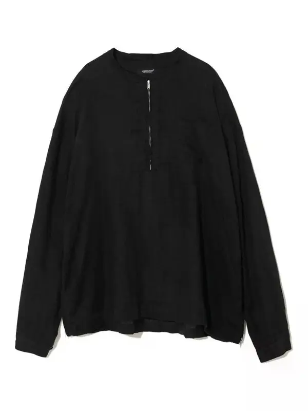 Undercover Zip-front Linen Top