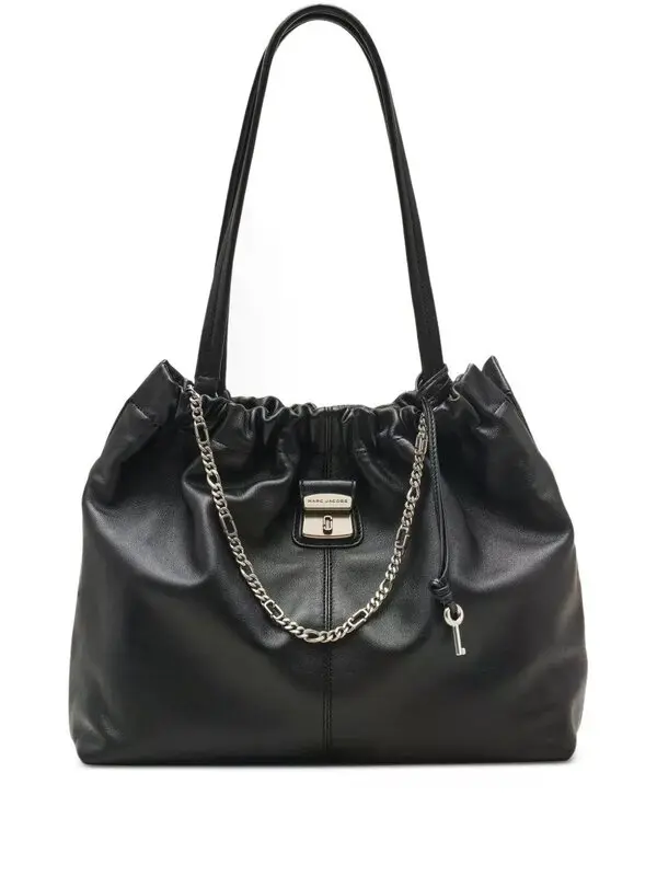 Marc Jacobs The Cristina Chain-embellished Drawstring Shoulder Bag - Black