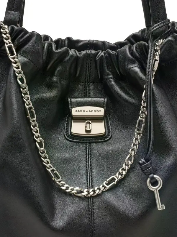 Marc Jacobs The Cristina Chain-embellished Drawstring Shoulder Bag - Black