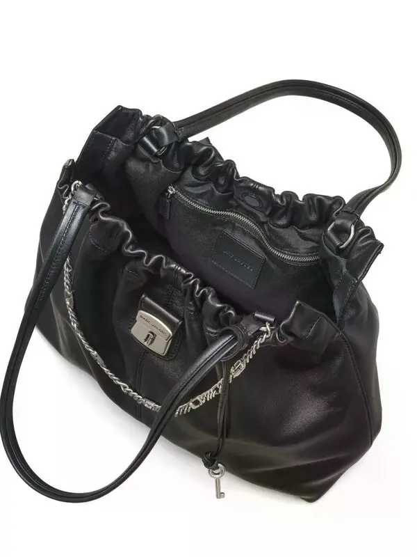 Marc Jacobs The Cristina Chain-embellished Drawstring Shoulder Bag - Black