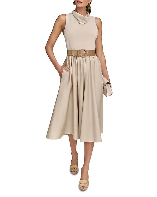 Donna Karan New York Belted Midi Dress