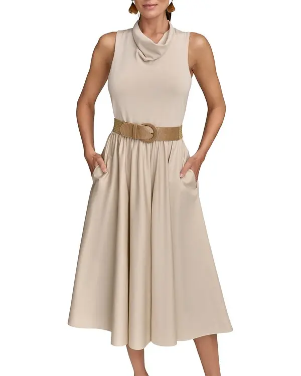 Donna Karan New York Belted Midi Dress