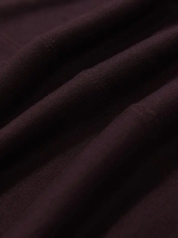 REISS Brady Jersey V-neck Top - Plum
