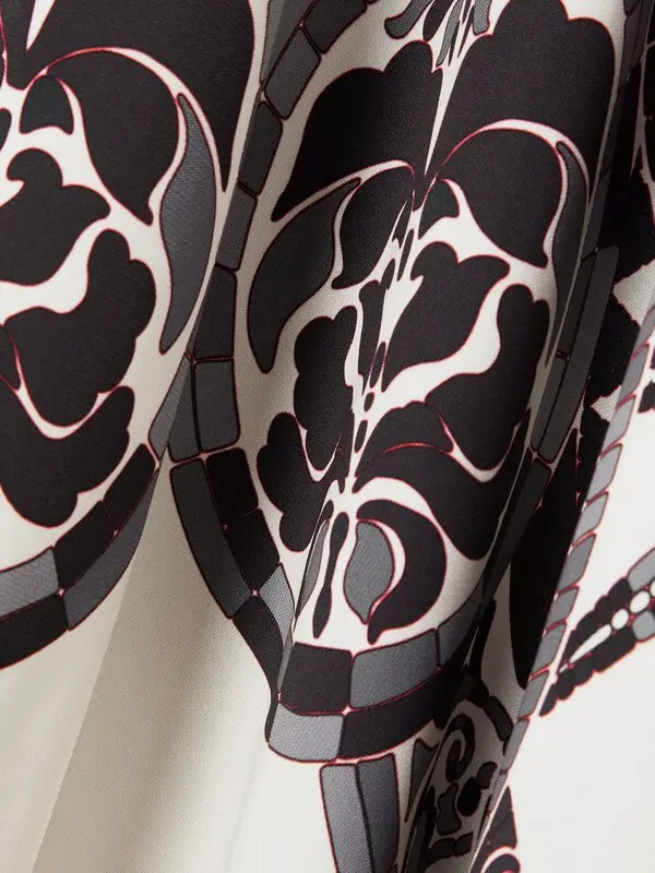 La DoubleJ Printed Crepe Midi Wrap Dress