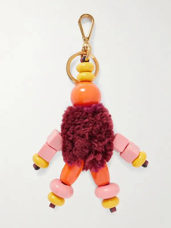 Etro Wool-blend And Enamel Bag Charm - Red